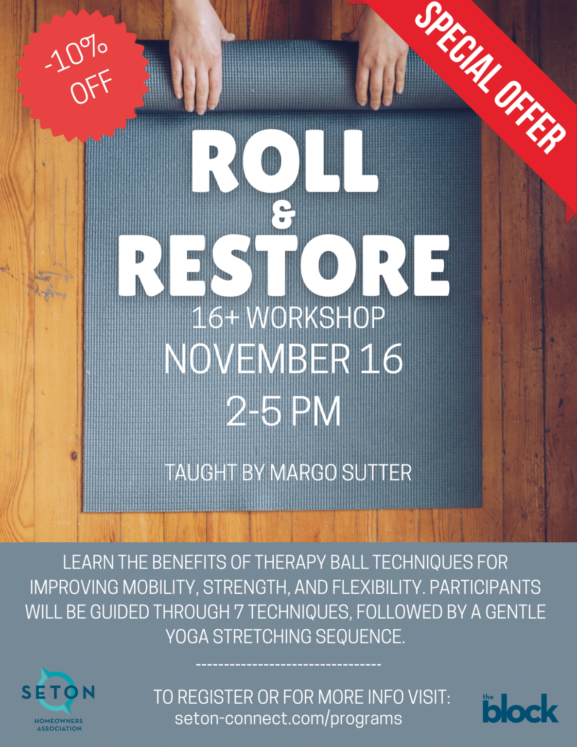 Roll + Restore Workshop – Seton Homeowners Association